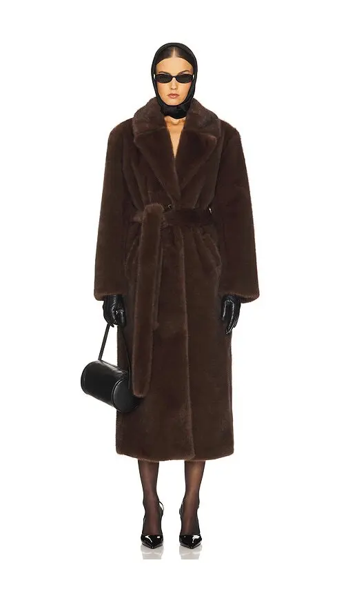 LAMARQUE Darelle Faux Fur Maxi Coat