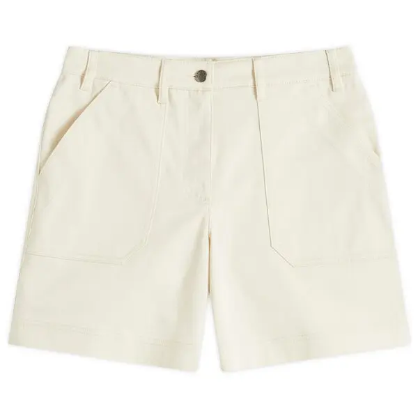 Moncler Organic Cotton Wide Shorts - White