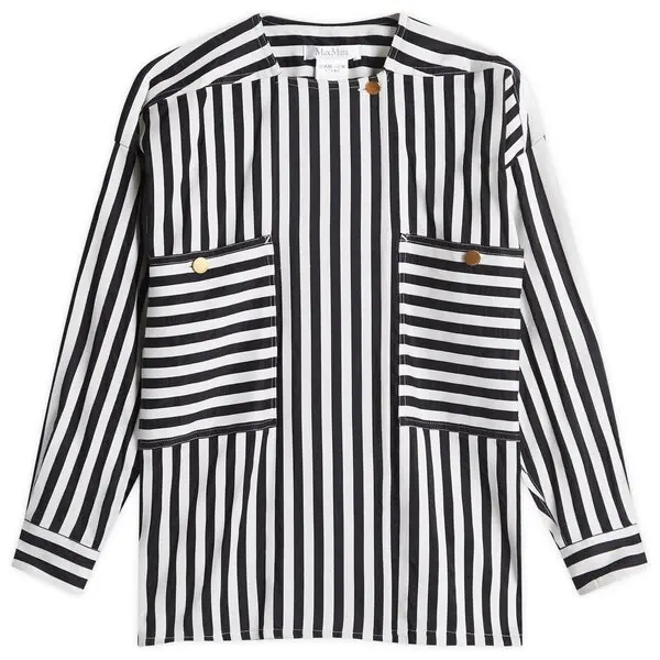 Max Mara Paio Striped Shirt - White Black