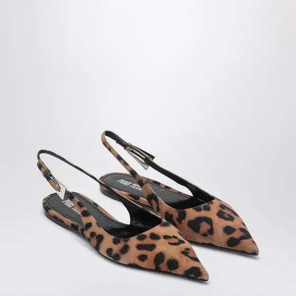 Paris Texas Leopard Print Jessica Ballerina Slingbacks
