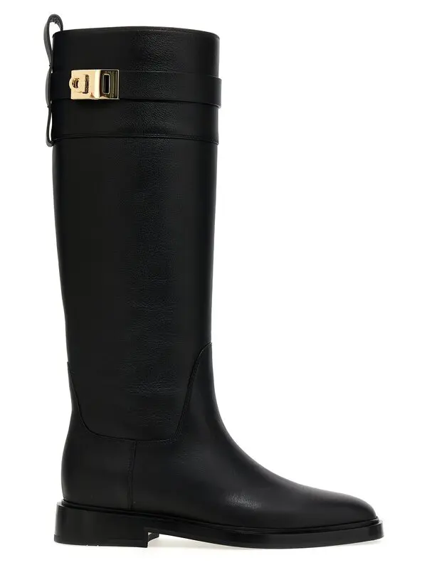 FERRAGAMO Roly Leather Boots