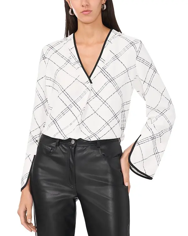 Vince Camuto V Neck Blouse