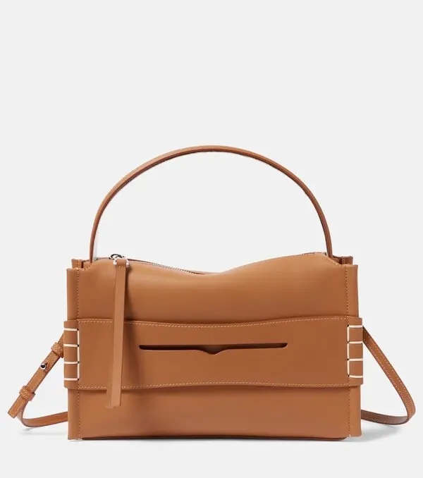 JW Anderson Loafer Leather Shoulder Bag - Brown