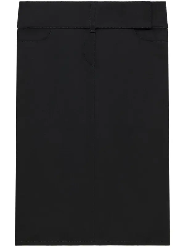 COURREGES Belted Midi Skirt - Black