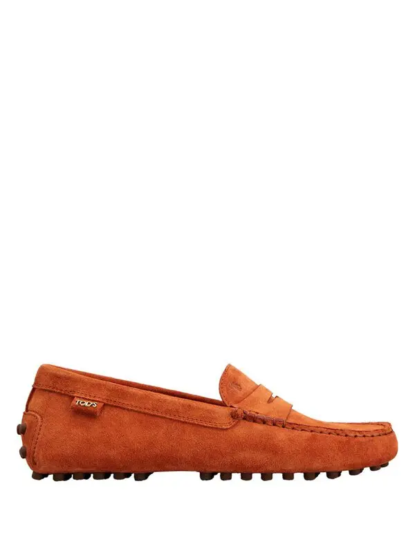 TOD'S Gommino Suede Driving Shoes - Yellow