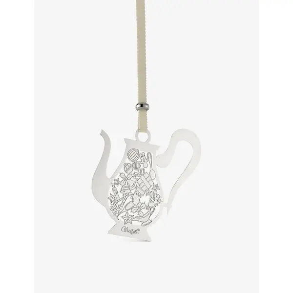 Christofle Teapot Palladium Christmas Ornament 8.3cm - One-color