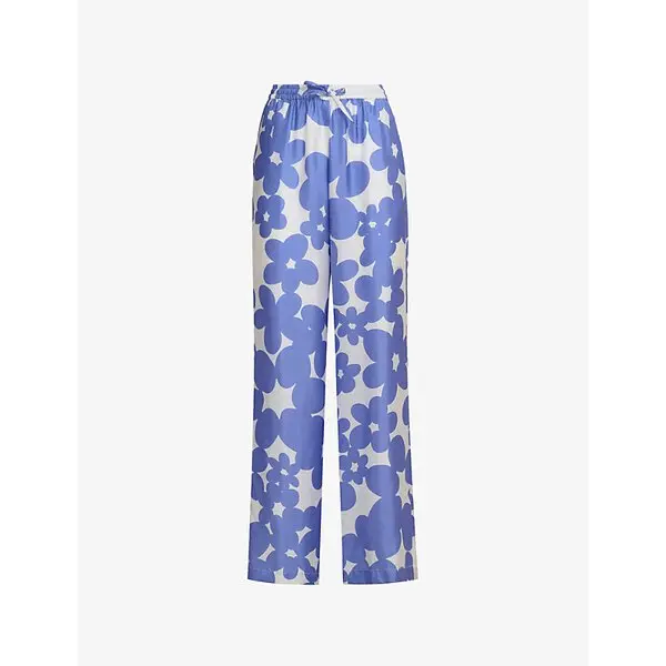Marni Dillies-motif Wide-leg Silk Pyjama Trousers
