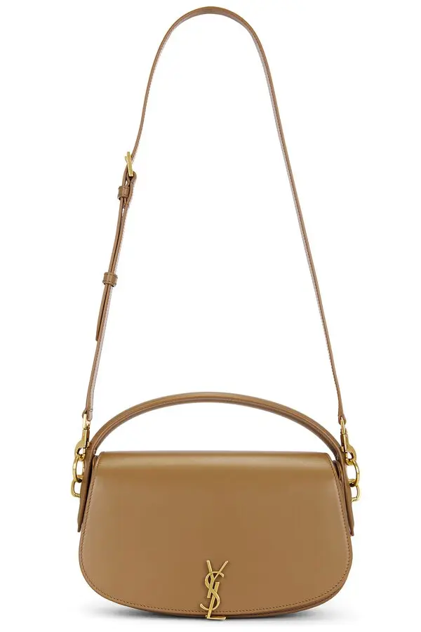 Saint Laurent Voltaire Shoulder Bag - Dark Cork