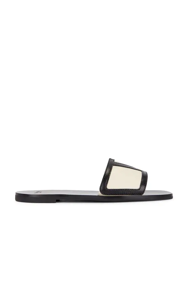 Valentino Garavani Viva Superstar Slide - Butter White & Nero