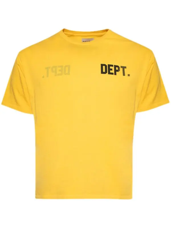 GALLERY DEPT. Logo-print Reversible T-shirt - Yellow