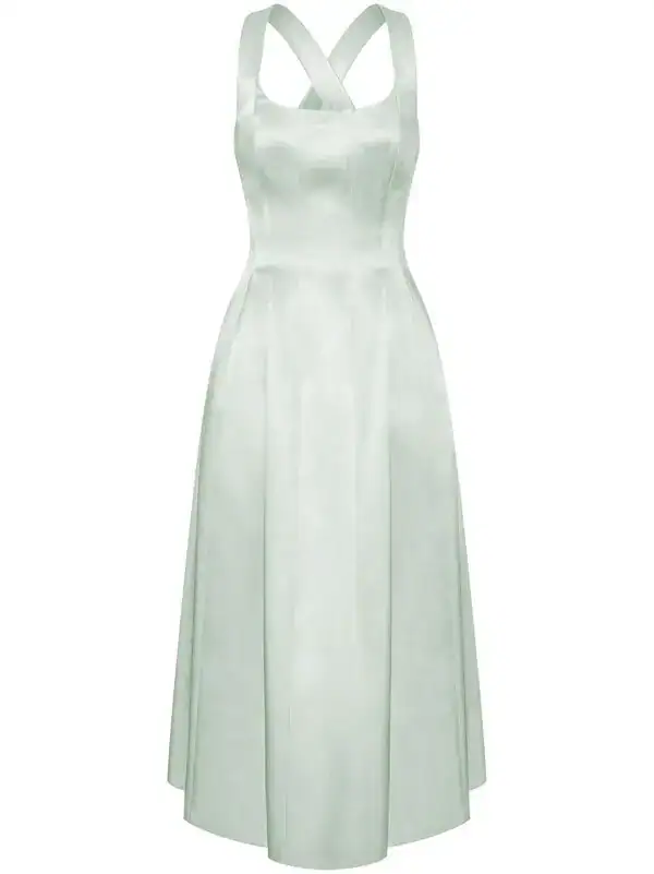 philosophy di lorenzo serafini green dress Philosophy Di Lorenzo Serafini Satin Long Dress With Bustier – Ellie Belle
