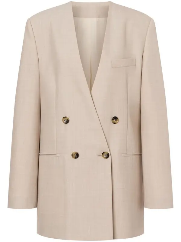 Philosophy Di Lorenzo Serafini Lapeless Double-breasted Blazer - Neutrals