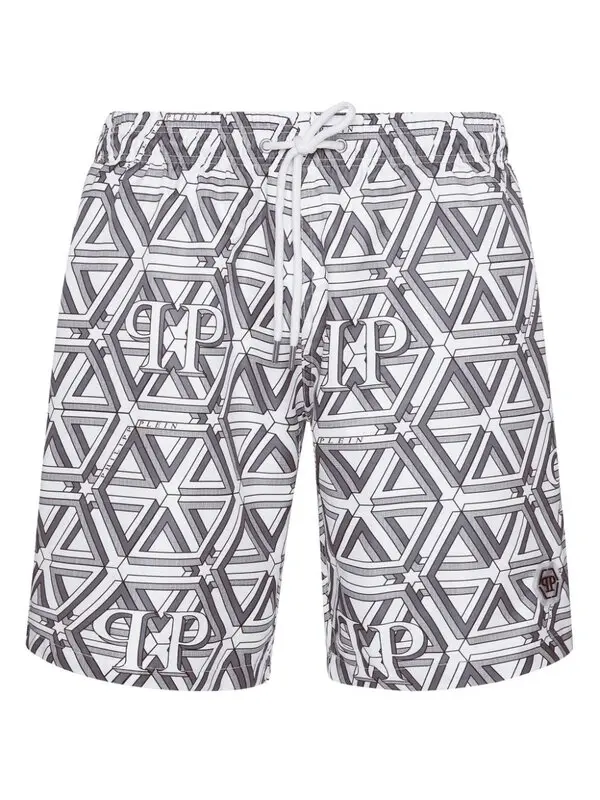 Philipp Plein Monogram Boxer Swim Shorts
