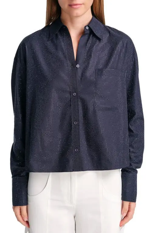 TWP Crystal Embellished Button-up Shirt