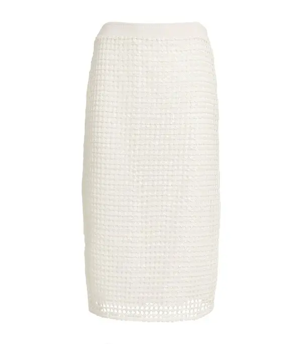 Claudie Pierlot Crochet Midi Skirt