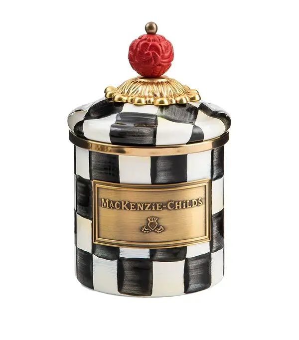 MACKENZIE-CHILDS Mini Courtly Check Canister - Black