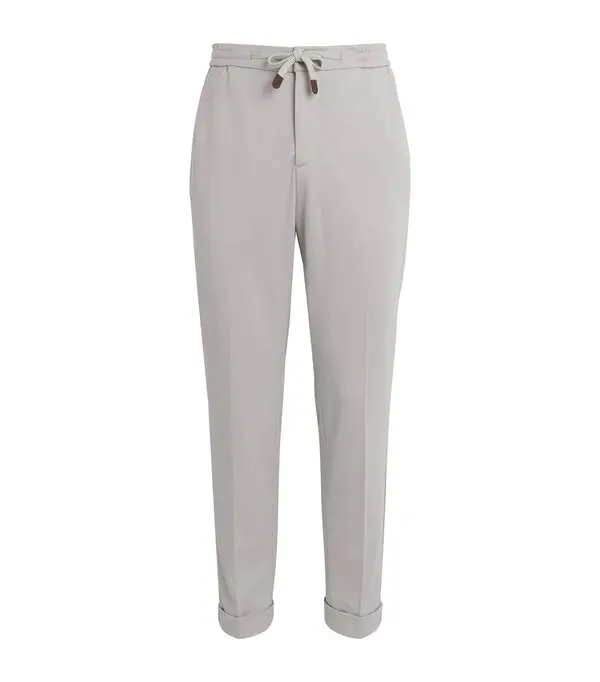 Marco Pescarolo Virgin Wool Drawstring Trousers - White
