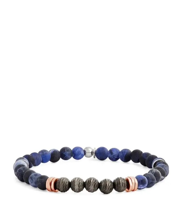 Tateossian Stonehenge Sterling Silver And Sodalite Bracelet - Blue
