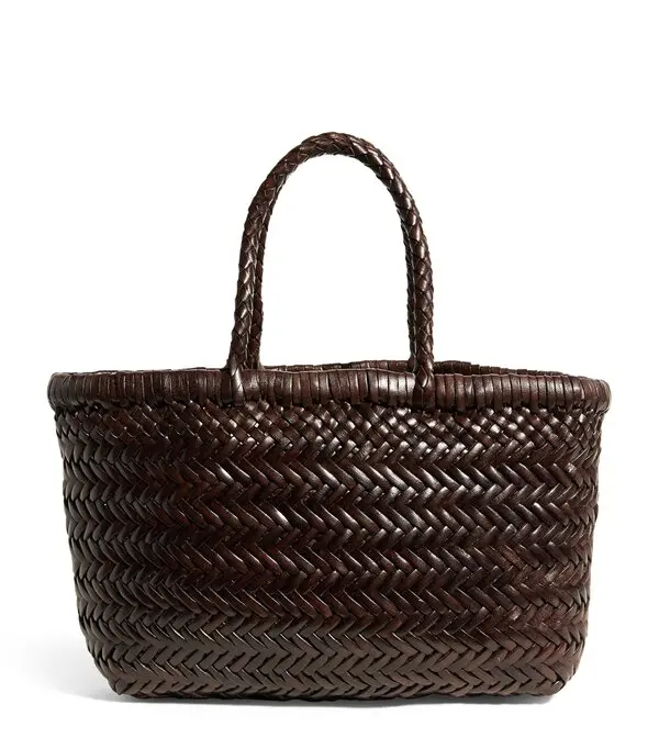 Dragon Diffusion Mini Leather Flat Gora Tote Bag - Brown