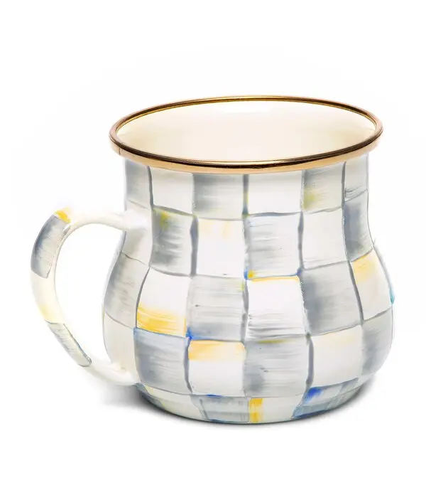 MACKENZIE-CHILDS Sterling Check Mug - Silver