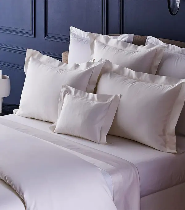 YVES DELORME COUTURE Egyptian Cotton Prodige Double Fitted Sheet - Ivory