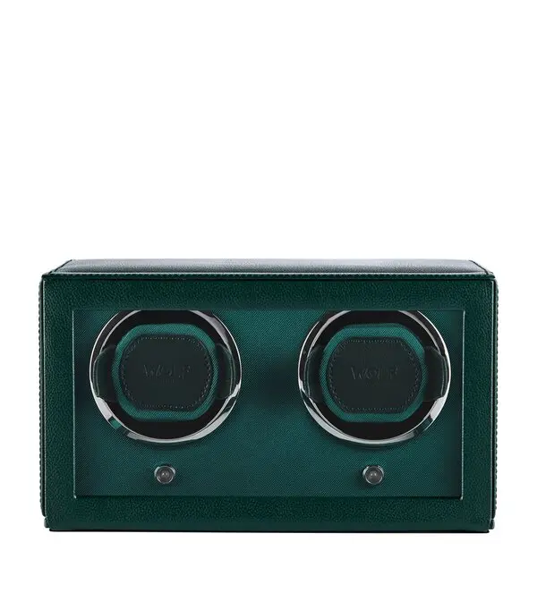 Wolf Cub Double Watch Winder With Cover - Green