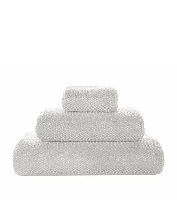 GRACCIOZA Cotton Pearls Hand Towel - Silver