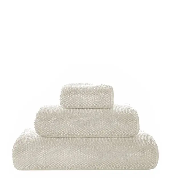 GRACCIOZA Cotton Pearls Bath Towel - Grey