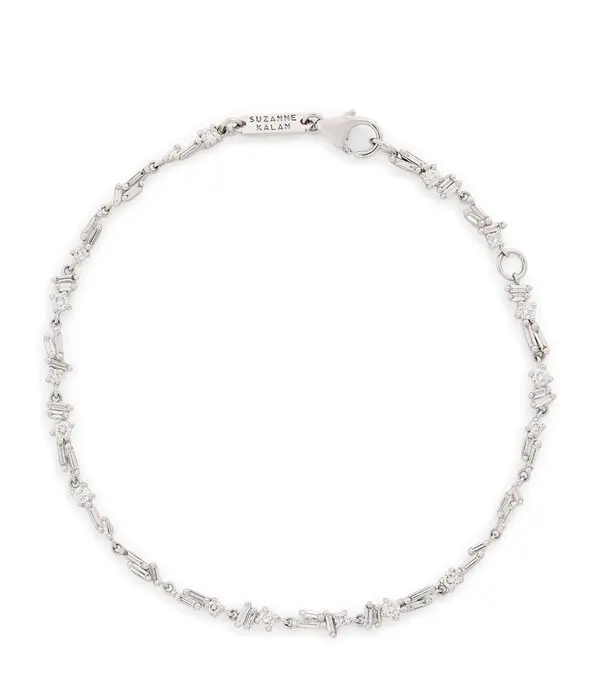 SUZANNE KALAN Gold And Diamond Sparkler Bracelet - White