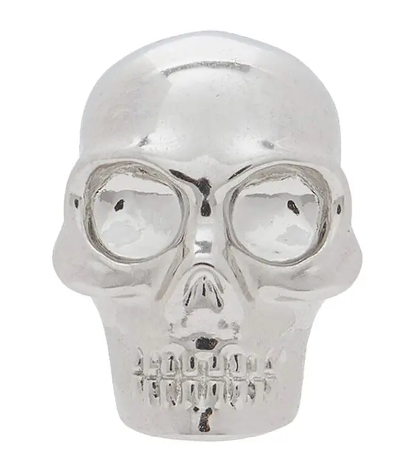 Alexander McQueen Palladium-plated Skull Stud Earring