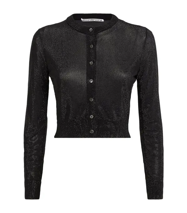 Alexander Wang Cropped Rhinestone Cardigan