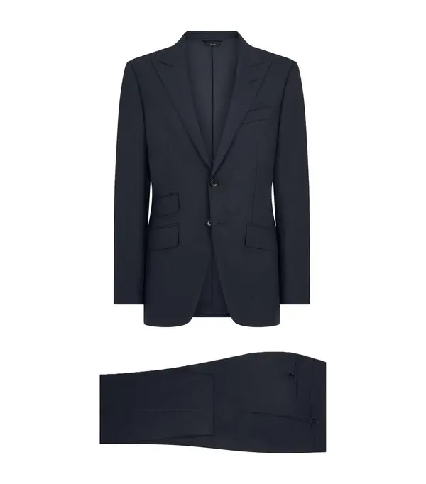 TOM FORD Stretch-wool O'connor Single-breasted Suit - Navy