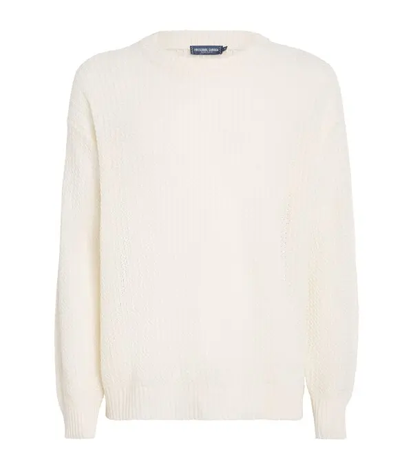 Frescobol Carioca Linen Jardim Sweater - White