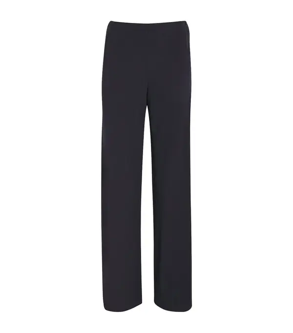 Vince Crepe High-waist Trousers - Navy