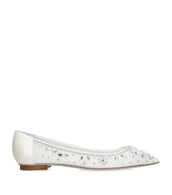 Rene Caovilla Crystal-embellished Ballet Flats