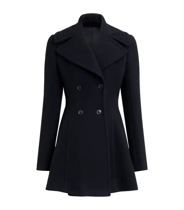 Alaïa Wool Cinched Coat - Black