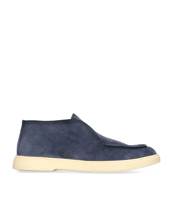 Officine Creative Suede Ankle Boots - Navy