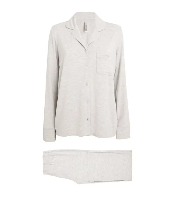 SKIMS Sleep Long-sleeve Pyjama Set - Grey