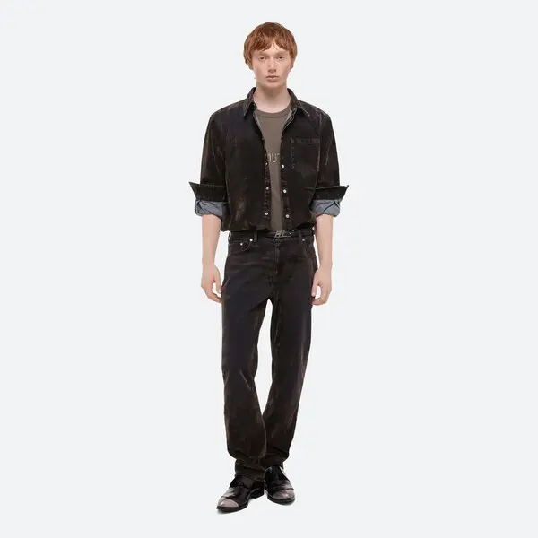 Helmut Lang Curved Flocked Shirt