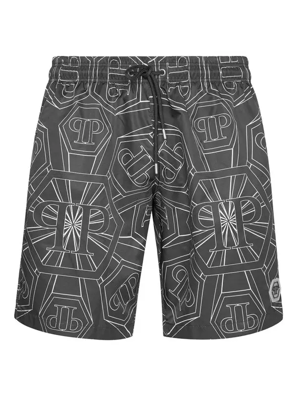 Philipp Plein Monogram Swim Shorts