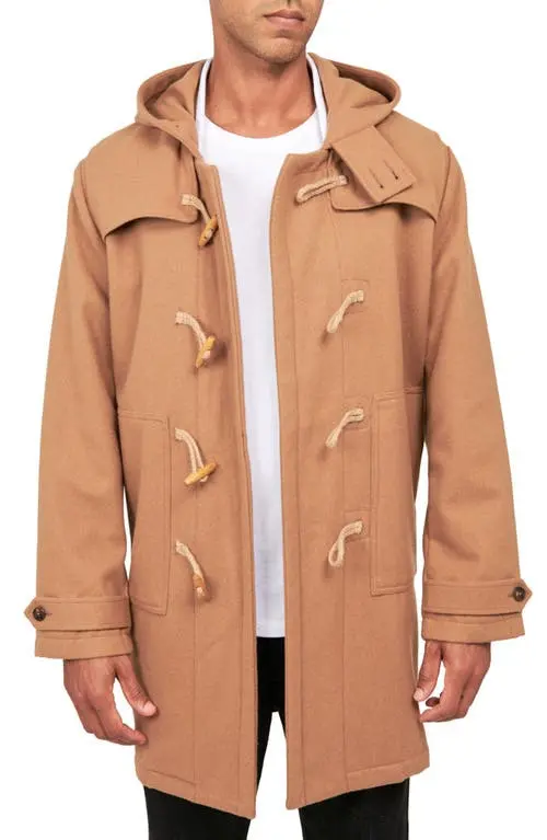 CON.STRUCT Solid Wool Toggle Coat - Khaki