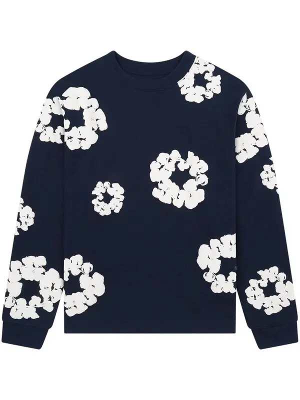 DENIM TEARS Wreath Long Sleeve T-shirt - Blue