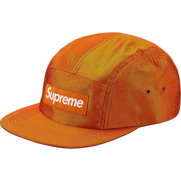 Supreme Raw Silk Camp Cap Orange Editorialist