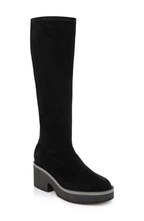 Clergerie Anki Leather Knee-high Platform Boots - Blk Sdestr