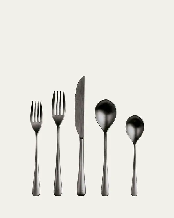 MEPRA Neve Ice Black Gold 5-piece Flatware Place Setting - One-color