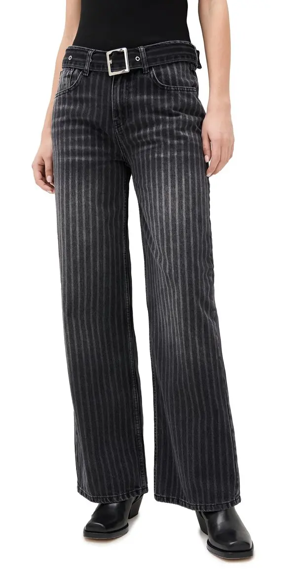 THE RAGGED PRIEST Mobster Wide Leg Jeans
