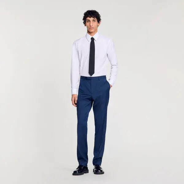 Sandro Classic Wool Suit Trousers - Royal Blue