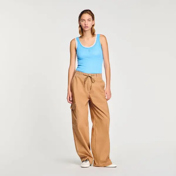 Sandro Ribbed Vest Top
