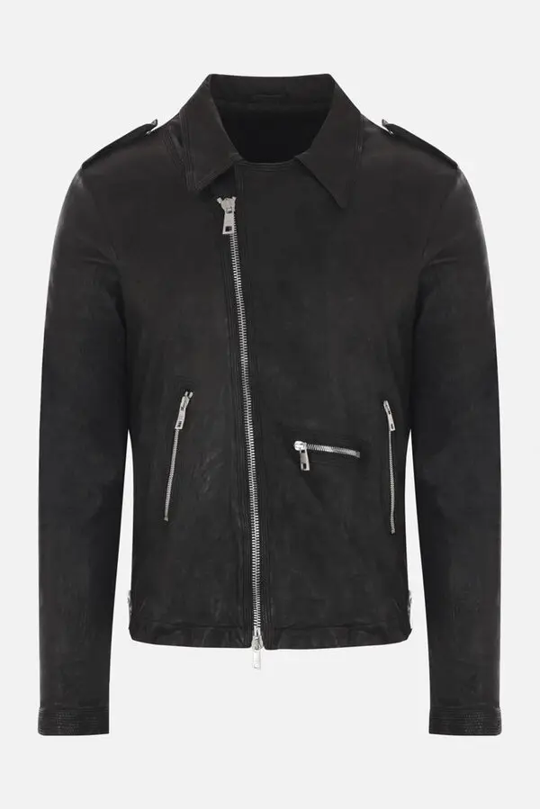 GIORGIO BRATO Biker Jacket - Black