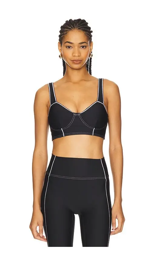 Alo Yoga Airlift Redefine Bra In Black - Black & White